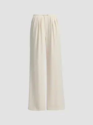 Ramy Brook Yasmine Pleated Wide-leg Pants - Bone