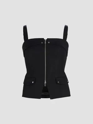 TOCCIN Jayden Zip-front Moto Top