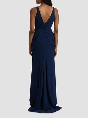 VERA WANG BRIDE Corse Draped Sleeveless Gown