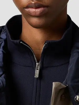 Miu Miu Panama Cotton And Technical Pongé Blouson Jacket