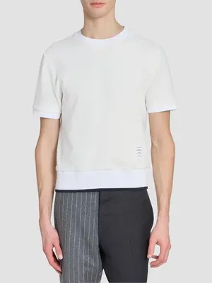 Thom Browne Lightweight Waffle-knit Cotton T-shirt