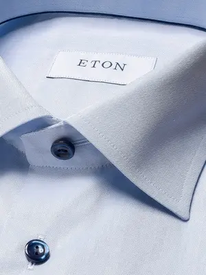 Eton Cotton Twill Contemporary-fit Button-front Shirt