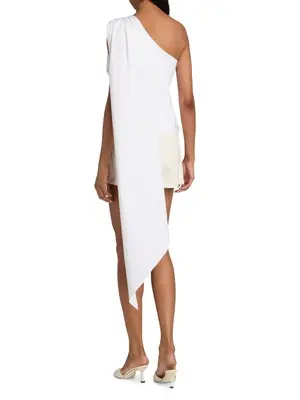 TOCCIN Vik Stretch-cotton One-shoulder Top - Optic