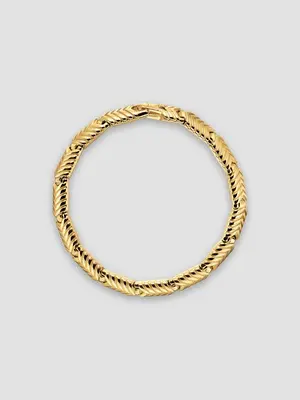 David Yurman Chevron Link Bracelet In 18k Yellow 7.6mm