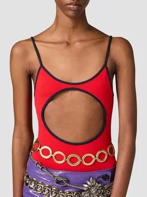 Miu Miu Leather And Metal Belt - Brown