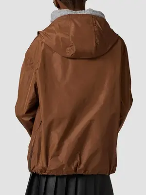 Miu Miu Technical Fabric Hoodie Jacket