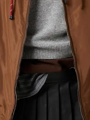 Miu Miu Technical Fabric Hoodie Jacket