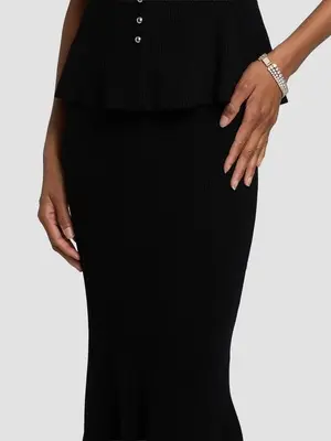 TOCCIN Lynn Godet Midi-skirt - Jet