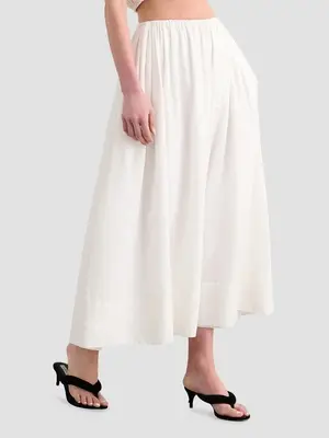 TOCCIN Imogen Linen-cotton Midi-skirt