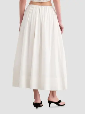 TOCCIN Imogen Linen-cotton Midi-skirt