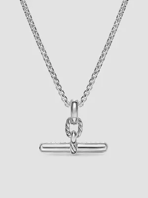 David Yurman Dy Madison Toggle Pendant In Sterling Silver With Diamonds, 20.2mm