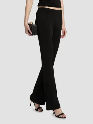 TOCCIN Gemma Knit Seamed Flared Pants