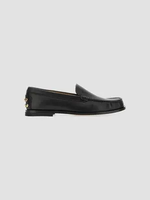 TOD'S Metal-pebble Leather Loafers