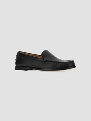 TOD'S Metal-pebble Leather Loafers