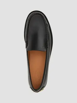 TOD'S Metal-pebble Leather Loafers