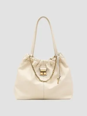 Marc Jacobs The Cristina Leather Tote Bag Ivory