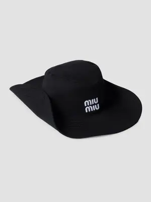 Miu Miu Drill Cowboy Hat Black