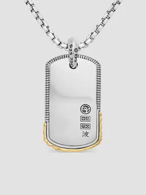 David Yurman Waves Tag In Sterling