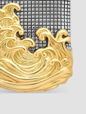 David Yurman Waves Tag In Sterling