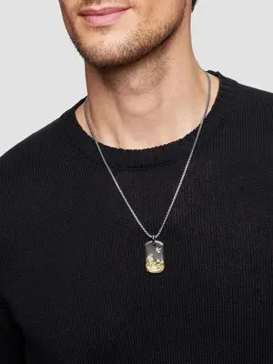 David Yurman Waves Tag In Sterling