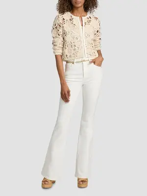 Ramy Brook Adelynn Textured Floral Cotton-blend Jacket