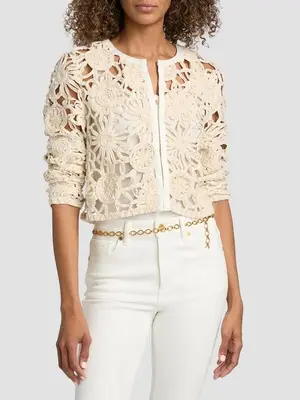 Ramy Brook Adelynn Textured Floral Cotton-blend Jacket