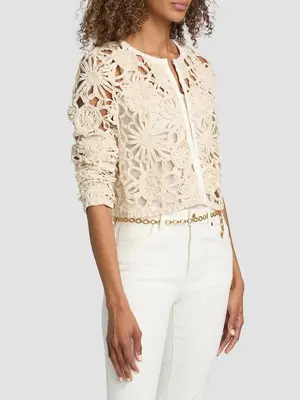 Ramy Brook Adelynn Textured Floral Cotton-blend Jacket