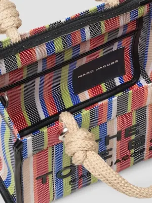 Marc Jacobs The Stripe Mesh Small Tote Bag - Red Multi