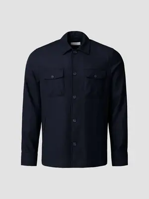 Eton Wool-cashmere Overshirt - Blue
