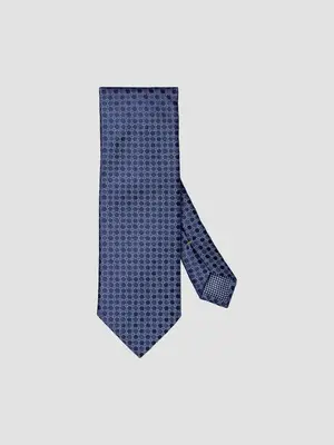 Eton Floral Woven Silk Tie - Blue