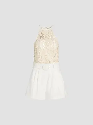 Ramy Brook Aubree Textured Romper - Ivory
