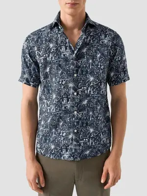 Eton Slim-fit Garden Linen Shirt