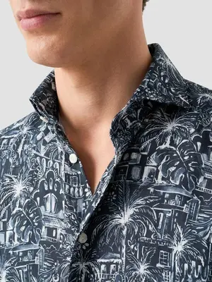 Eton Slim-fit Garden Linen Shirt