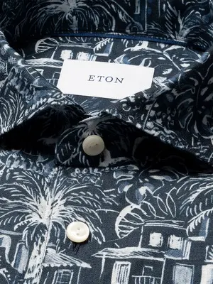 Eton Slim-fit Garden Linen Shirt