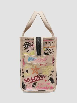 Marc Jacobs The Punk Scribble Canvas Small Tote Bag