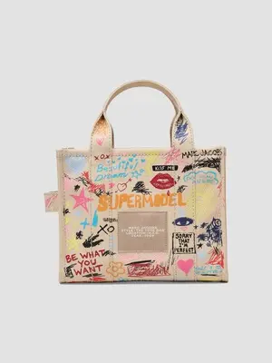 Marc Jacobs The Punk Scribble Canvas Small Tote Bag