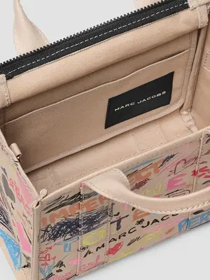 Marc Jacobs The Punk Scribble Canvas Small Tote Bag
