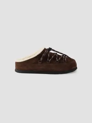 Prada Suede Mules - Brown