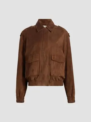 ARMA Halti Suede Bomber Jacket - Saddle