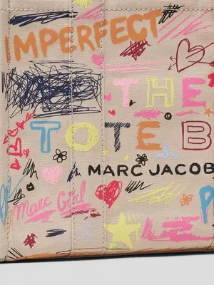 Marc Jacobs The Punk Medium Scribble Canvas Tote Bag