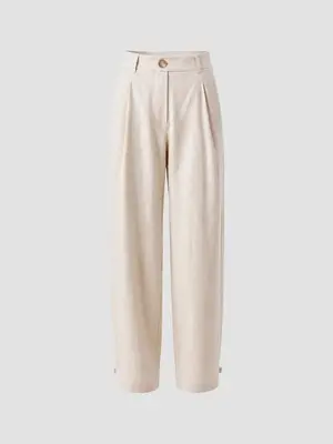 TOCCIN Elowen Pleated Ankle Tie Pants - Desert