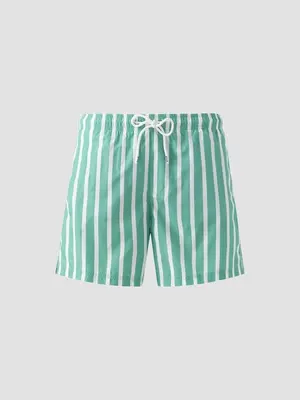 Eton Striped Swim Shorts - Green