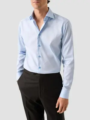 Eton Geometric Contemporary-fit Solid Shirt