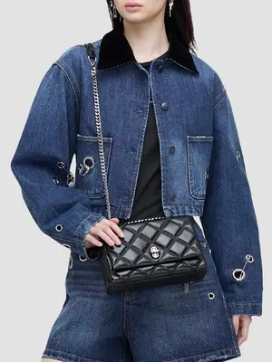 Marc Jacobs The Slim Dual Quilted Convertible Shoulder Bag - Black
