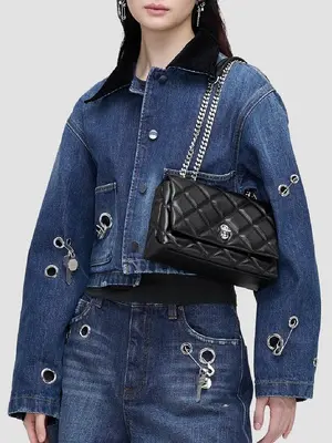 Marc Jacobs The Slim Dual Quilted Convertible Shoulder Bag - Black