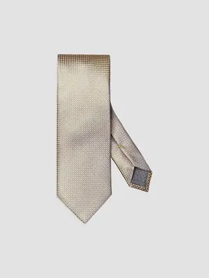 Eton Micro Geometric Silk Tie - Yellow