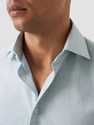 Eton Contemporary-fit Semi-solid Cotton Shirt