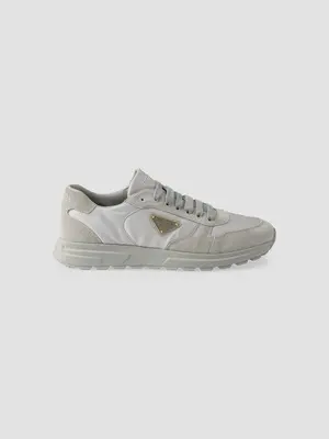 Prada Prax 2.0 Re-nylon And Suede Sneakers - Grey