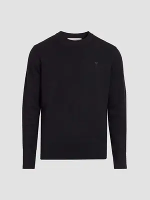 AMI Paris Quota De Coeur Crewneck Sweater - Noir
