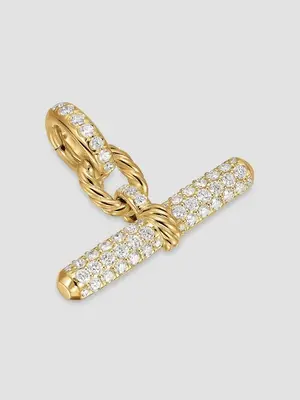 David Yurman Madison Toggle Pendant In 18k Yellow Gold With Diamonds, 20.2mm